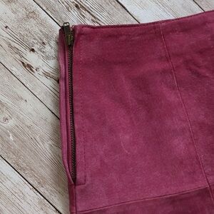 Maxima | Skirts | Wilsons Leather Maxima Plum Suede Mini Skirt Xs ...